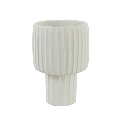 Vase Deco Ø24x35 Cm Maja Cement Cream 5815626 Light And Living Home