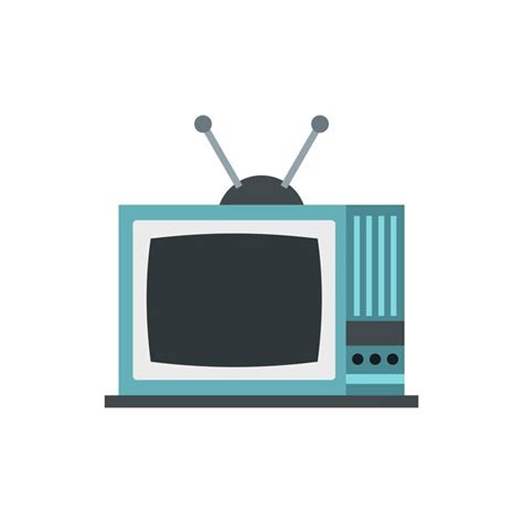 Icono De Tv Retro En Estilo Plano Sobre Un Fondo Blanco Vector Premium
