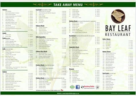 Bay Leaf Menu Laudium Online