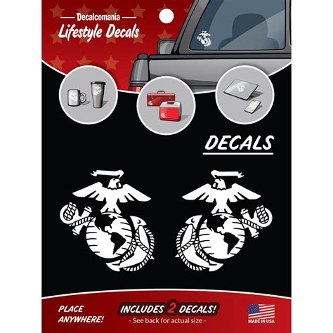 United States Marine Corps Ega Eagle Globe And Anchor Vinyl Decals Set
