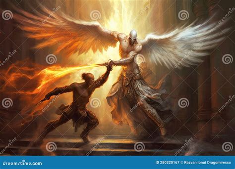 Battle Between An Angel And A Demon This Artwork Brings To Life The
