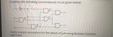 Solved Consider The Following Combinational Circuit Given