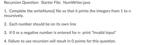 solved starter file is below complete the method