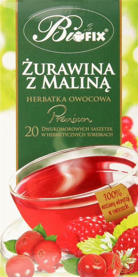 BIFIX herbata owocowa ekspresowa Żurawina z maliną x g Drogeria Rossmann pl