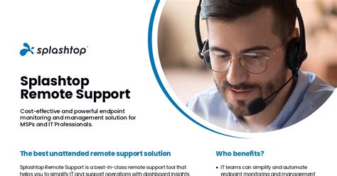 Splashtop Remote Support Datasheet Splashtop