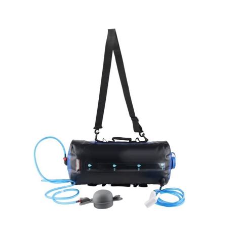 Fafeicy Sac de douche extérieur L avec pompe à pied à pression et buse de douche pour