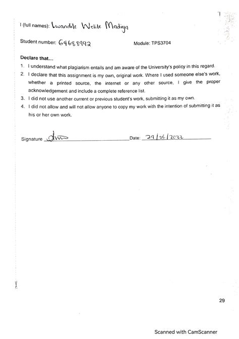 TPS3703 Assignment 2 Tps3703 Studocu