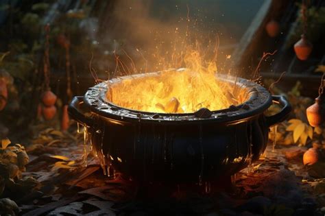 Premium Photo Witchs Brew Cauldron Scene Scene Of A Witchs Brew 00737 01