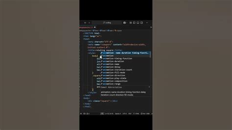 Rotating Square Css Animation ️ Animation Cssanimation Coding Css Web Html Yt Shorts