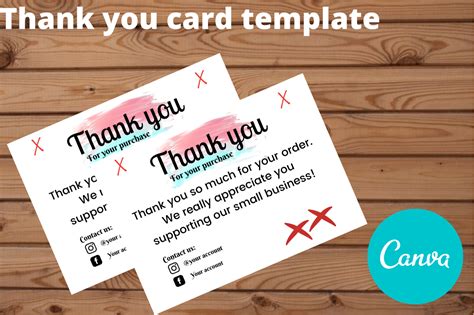 Thanks Card Template Graphic By Craftedtype Studio · Creative Fabrica