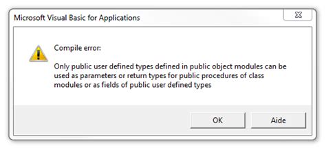 Vba Can Udts Be Used As Method Parameters In Any Way Stack Overflow
