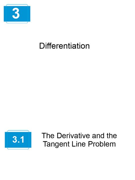Lecture 3 Differentiation A Pdf Tangent Derivative