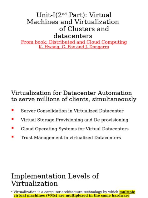 Unit I Part Ii Virtualization Pdf Virtualization Virtual Machine