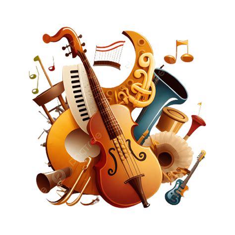 Guitar Music Note Musical Instrument Cartoon Illustration Guitar Note