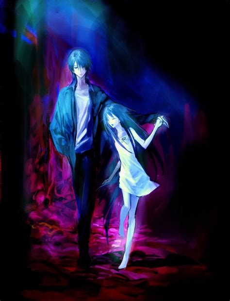 Safebooru 1boy 1girl D Bare Shoulders Barefoot Black Hair Closed