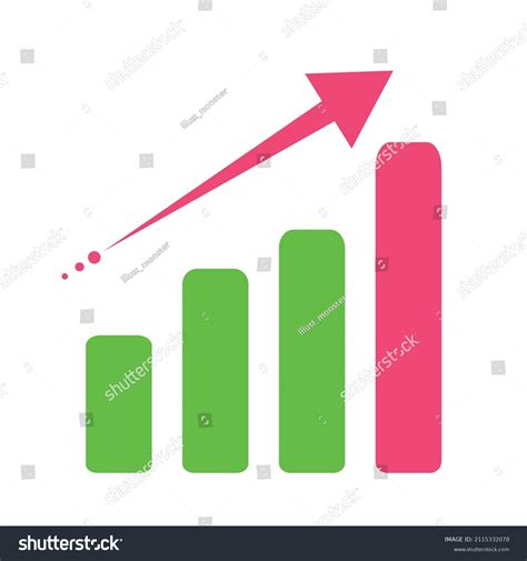 Arrow Bar Graph Icon Vector Stock Vector Royalty Free 2115332078