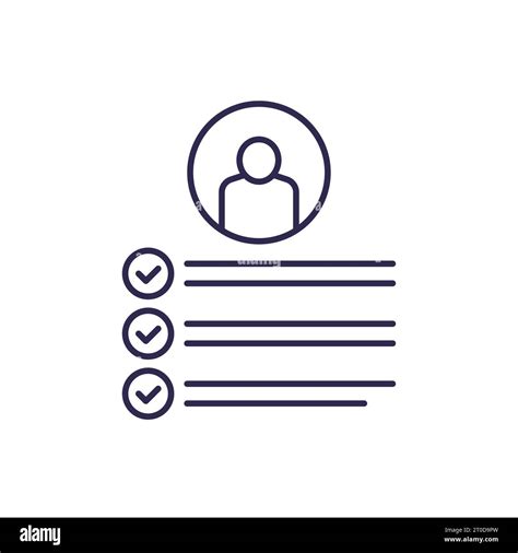 Skills Job Requirements Line Icon Stock Vector Image And Art Alamy