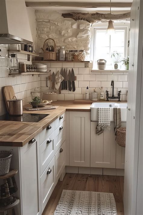 40 Tiny Cottage Kitchen Ideas Small Space Big Style Quiet Minimal In 2024 Small Cottage