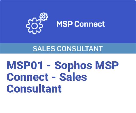 sophos central partner access the sophos msp connect training