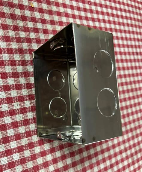 Stainless Steel Ss 2 Module Box Modular Electrical Box Silver