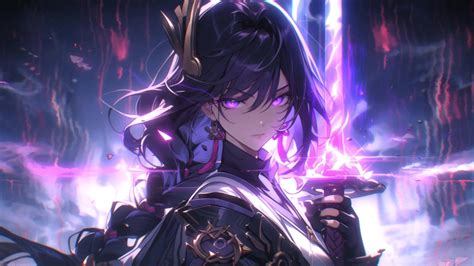 Download Electro Archon Raiden Shogun Genshin Impact Wallpaper