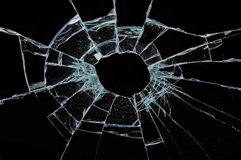 Premium Photo Fragments Of Darkness Cracked Glass