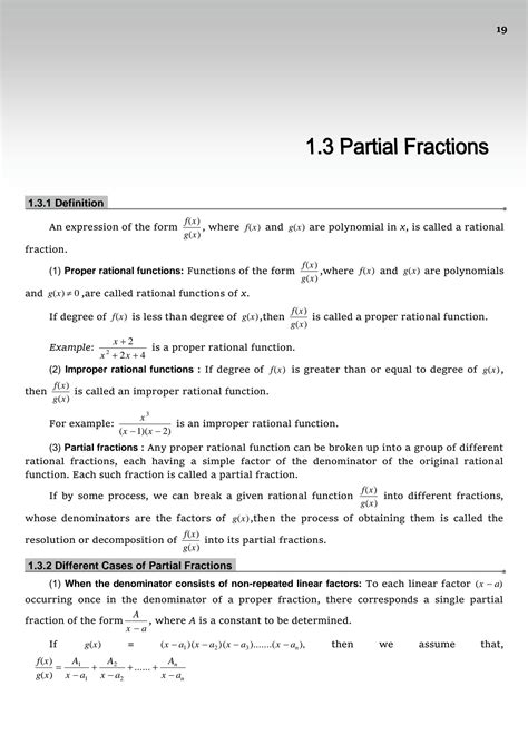 Solution Iit Jee Main Maths Notes For 2022 2023 5 Partial Fraction