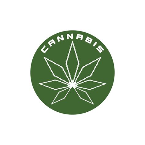 Ícone De Ilustração Vetorial De Folha De Cannabis Vetor Premium