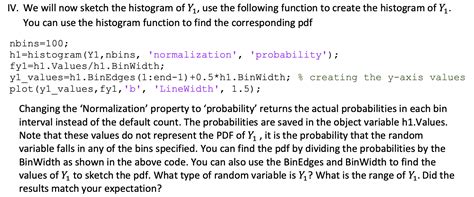 Solved Create The Derived Random Variables 𝑌 1 And 𝑌 2
