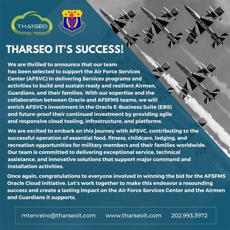 Tharseo It On Linkedin Tharseoit Airforce Afsfms Oraclecloud