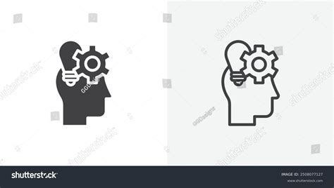 Understand Icon Solid Outlined Style Stock Vector Royalty Free