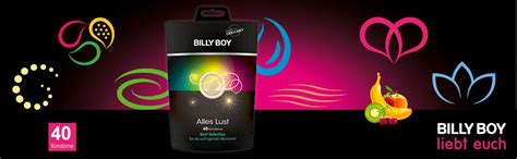 Billy Boy Kondome 40 Stück Alles Lust Sortiment Bunt Perlgenoppt