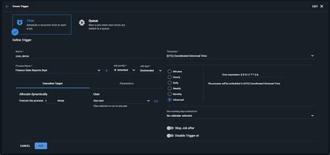 using cron expressions