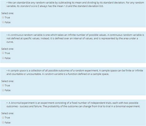 Solved We Can Standardize Any Random Variable By Subtracting