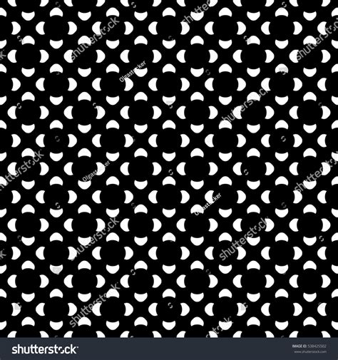 Vector Monochrome Seamless Pattern Abstract Black Stock Vector Royalty