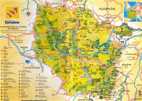 Carte De La Lorraine Plusieurs Cartes De La Région Se Trouvant Dans Lest