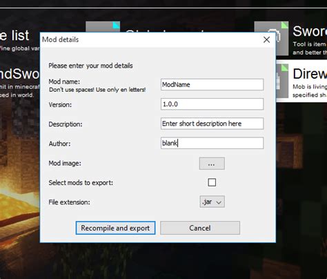 step 5 compiling and publishing mcreator guide