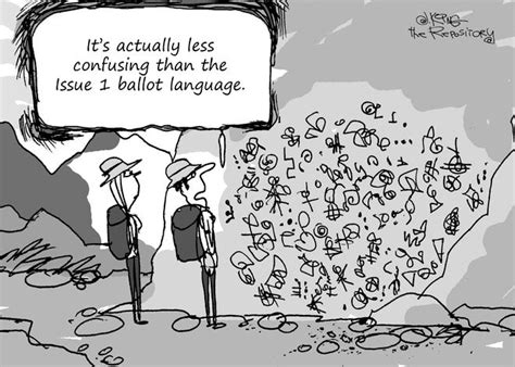 Editorial Cartoonist Jerry King Tries To Decipher The Issue 1 Language