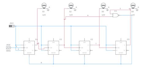 4 Bit Mod 10 Ripple Up Counter 1 Multisim Live