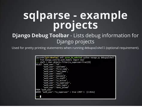 Sqlparse Lightning Talk Ppt