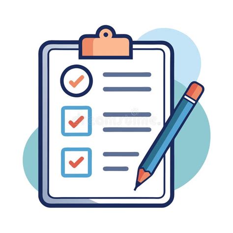 checklist illustration with pencil task management and organization workflow and progress