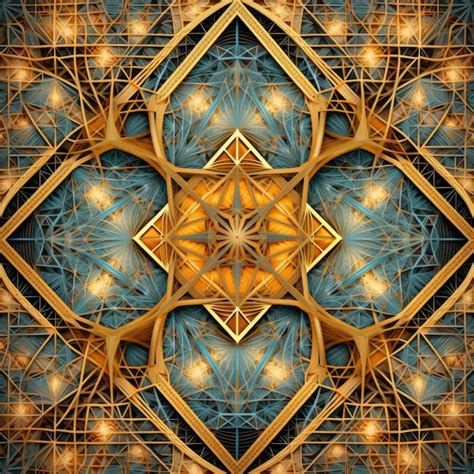 Premium Ai Image Intricate Geometric Lattice