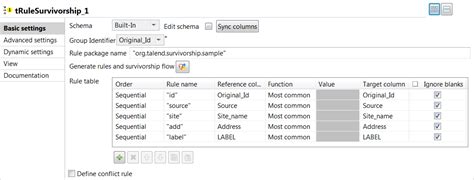 Defining The Survivor Validation Flow Data Matching With Talend Tools