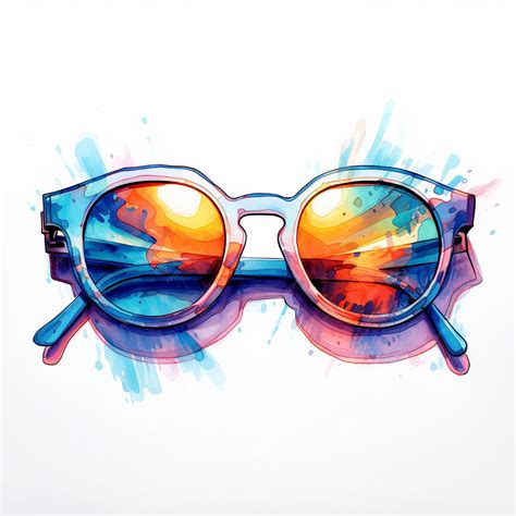 Premium Photo Illustration Of Sunglasses Illustration On White Background