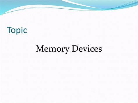 memory devices ppt