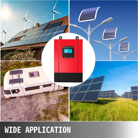 Vevor A MPPT Solar Charge Controller V V V V System Max PV Input VDC LCD Display
