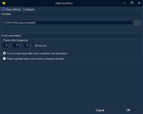 Event Trigger Variable