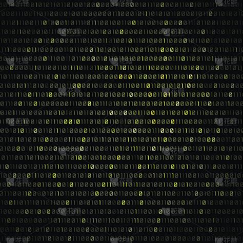 向量绿色二进制代码在黑暗的背景。