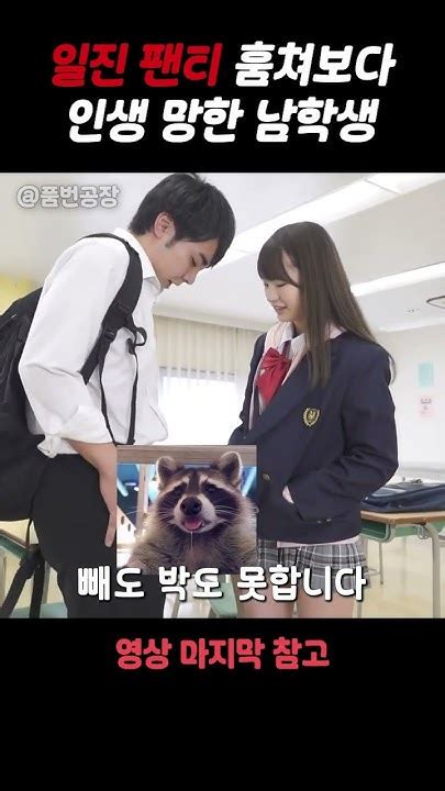 팬티 훔쳐보다 망한 남학생 Youtube