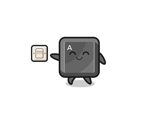 Cartoon Keyboard Button Is Turning Off Light 6926395 Vector Art At Vecteezy
